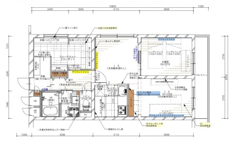 おしゃれなご夫妻にぴったり！LDKに誘うイエローのアクセントカラーと回遊性ウォークスルークローゼットが魅力のリノベ - マンションリノベーション事例｜SUVACO(スバコ)