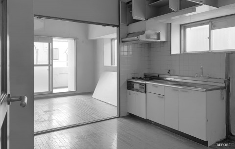 限られた面積をスッキリと魅せる、シンプルな美しさを追求した1LDK空間。 - マンションリノベーション事例｜SUVACO(スバコ)